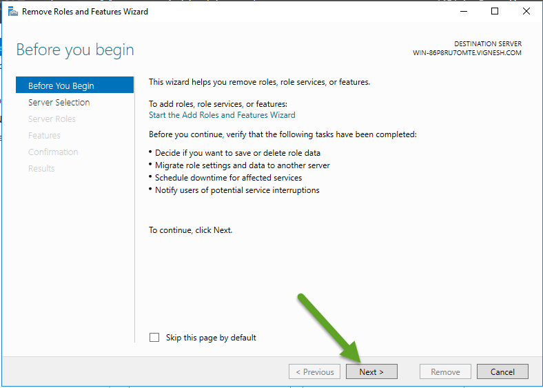 Uninstallation of ADDS Role in Windows server 2016 Technical preview 4: – Vignesh's SharePoint ...